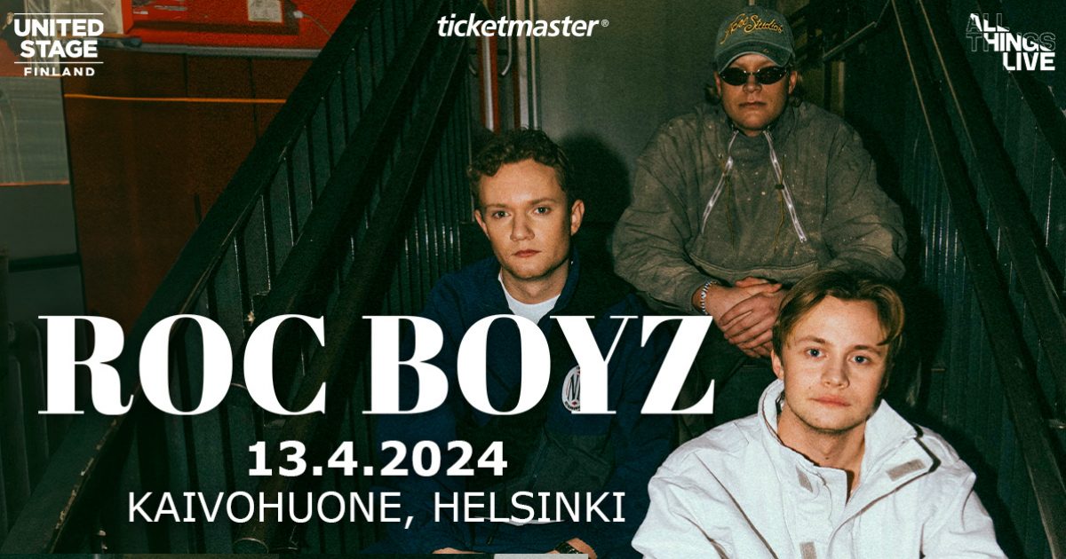 Roc Boyz saapuu Kaivohuoneelle lauantaina 13. huhtikuuta! | All Things Live